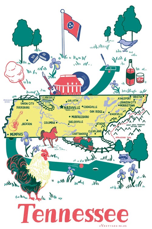 Tennessee II Canvas Wall Art by Vestiges | iCanvas