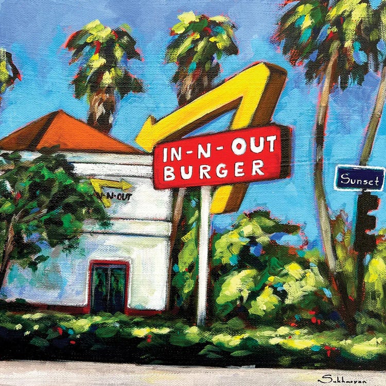 In-N-Out Burger Canvas Wall Art by Victoria Sukhasyan | iCanvas