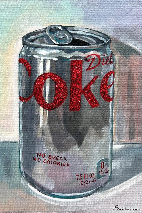 Still Life With Diet Coke Canva - Canvas Wall Art | Victoria Sukhasyan