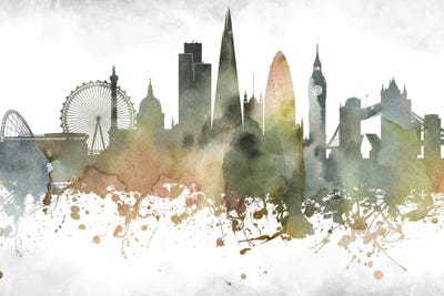 London Abstract Canvas Artwork by WallDecorAddict | iCanvas