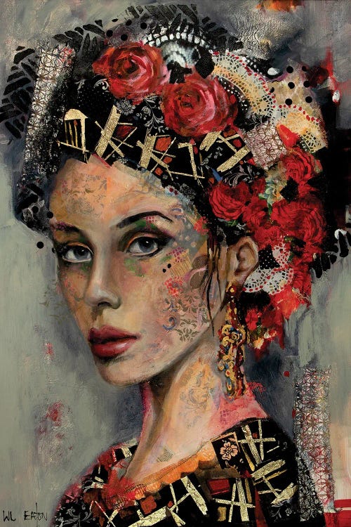 Spanish Lady Flowers Canvas Wall Art by Winnie Eaton | iCanvas