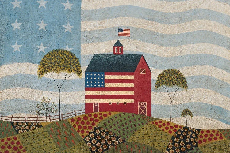 American Cow II Canvas Wall Art by Warren Kimble | iCanvas
