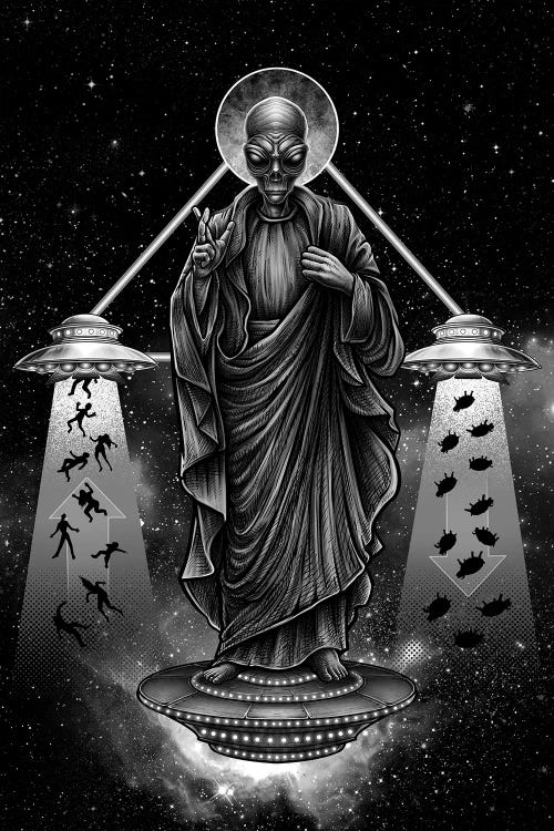 Alien Cult Canvas Wall Art by Winya Sangsorn | iCanvas