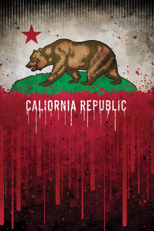 California Bear Flag Art Speculative Reconstruction Of The California