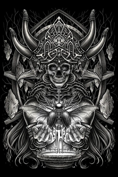 God Of Death Canvas Wall Art by Winya Sangsorn | iCanvas
