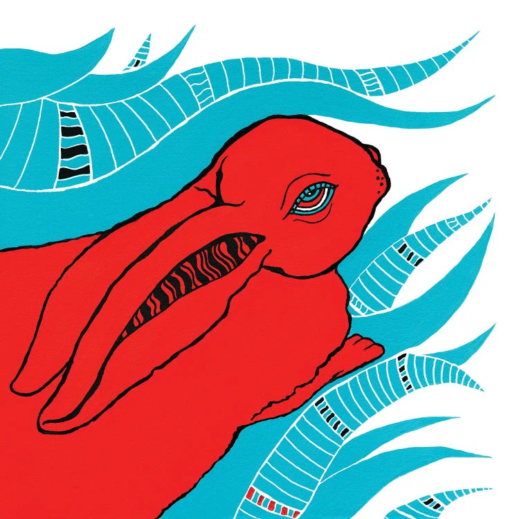 Boy And Rabbit Canvas Wall Art by Adrian Baldovino | iCanvas