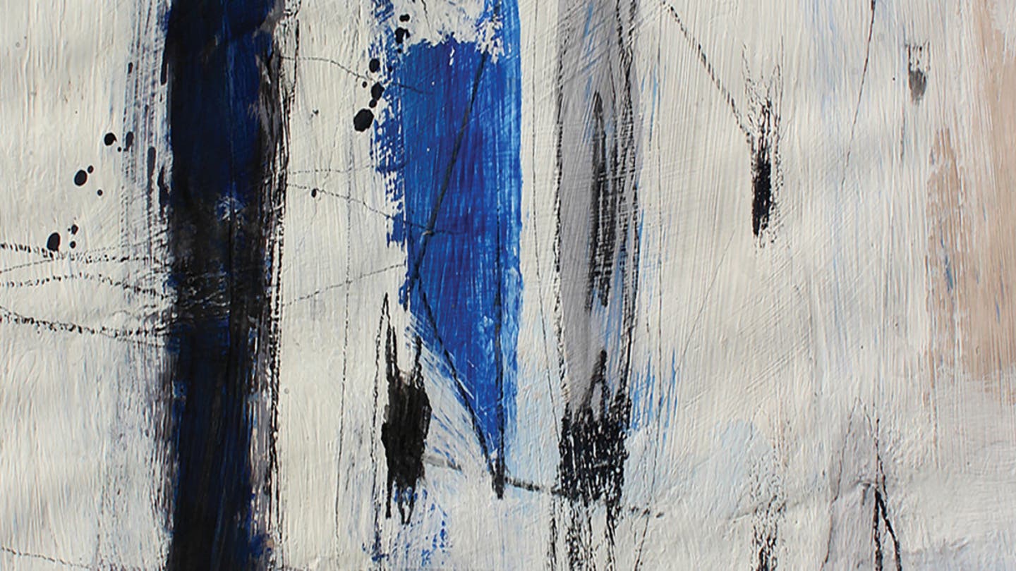Blue Black Abstract Painting